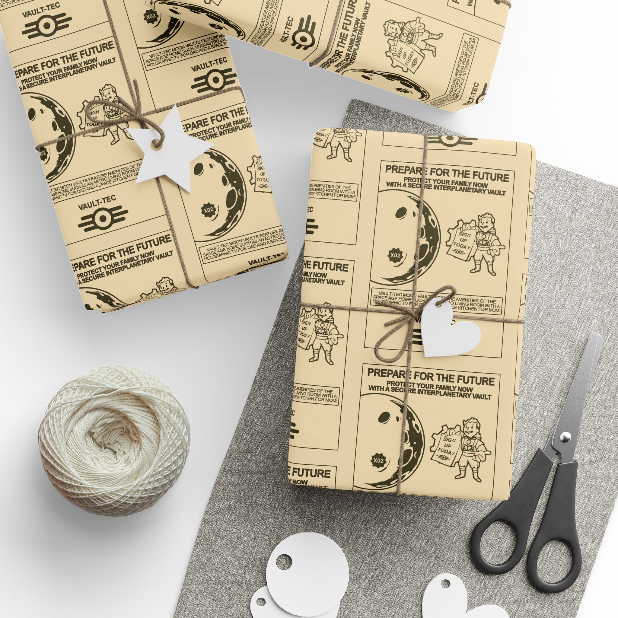 Vault Tex Fallout Wrapping Papers – Rock Paper Snow